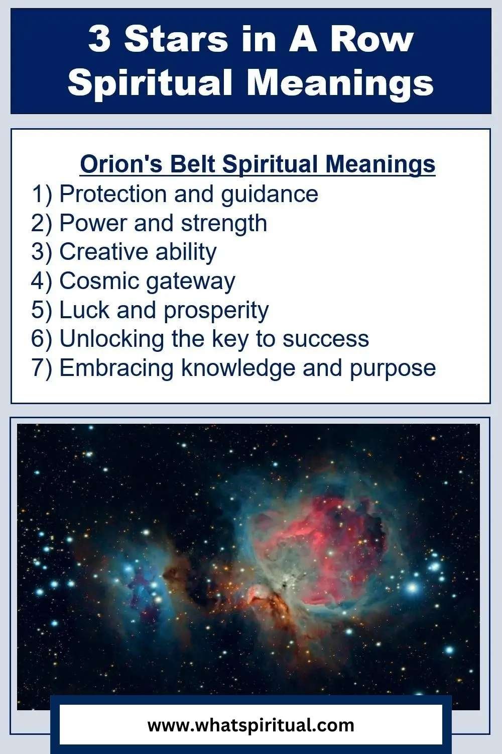 Orion’s Belt Spiritual Meaning: 3 Stars in a Row - What Spiritual